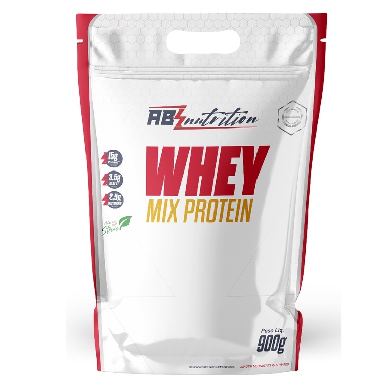 Whey Mix Protein Concentrado 900g Absolut Nutrition Suplemento em Pó Alimentar Proteico e ...