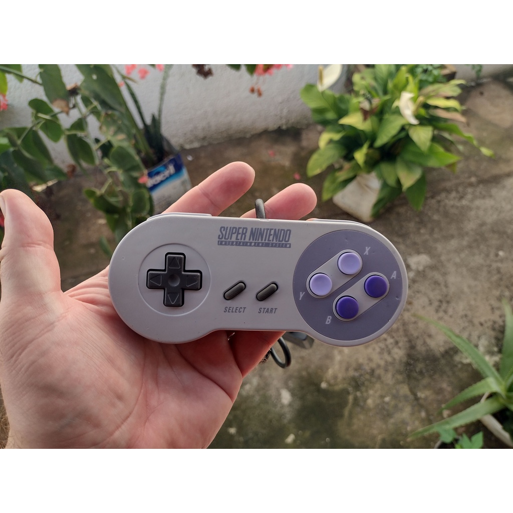 Controle Super Nintendo - Original - SNES - 100% funcional | Shopee Brasil
