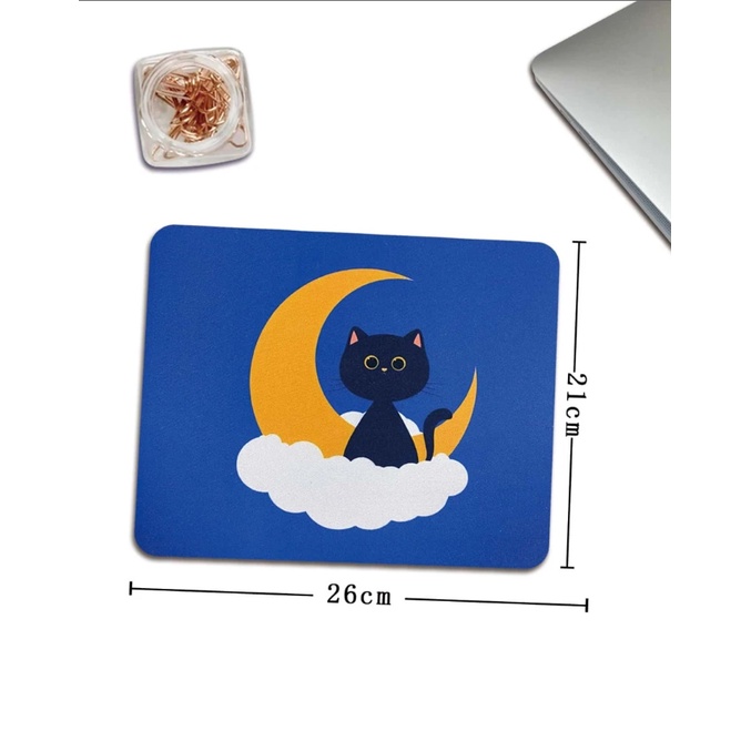 Mouse Pad Gato e Lua Quadrado Escritorio Amor Gato | Shopee Brasil