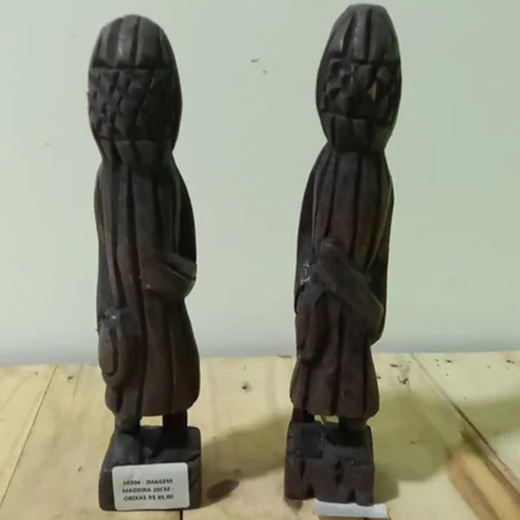 imagem de madeira africana (egbe) 20cm | Shopee Brasil