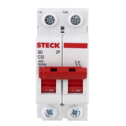 Disjuntor Steck Din Curva C Unipolar e Bipolar 16A 20A 25A 32A 40A 50A 63A | Shopee Brasil