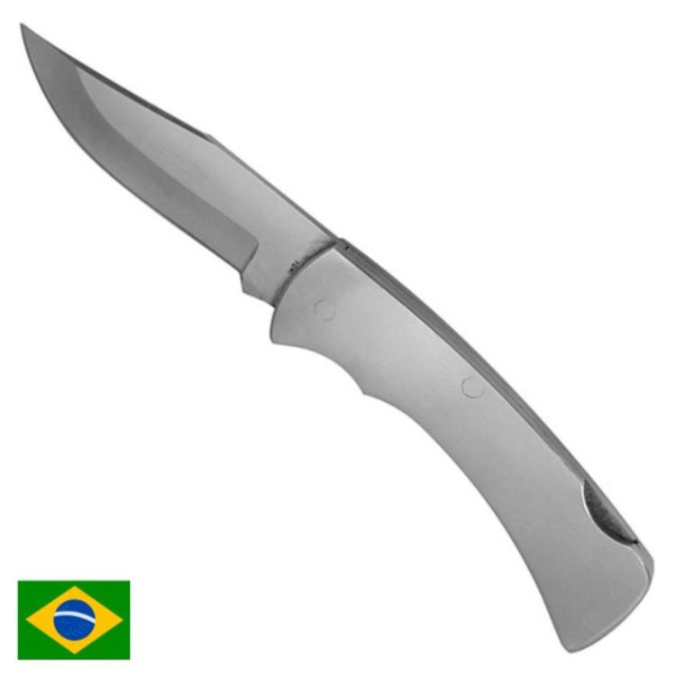 Canivete todo em Inox cromado com trava | Shopee Brasil