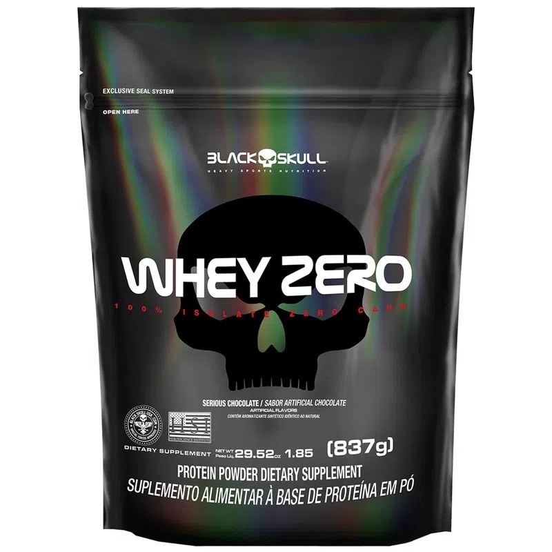 Whey 100% Isolado 2kg Refil Blackskull - Whey Zero Caveira Preta ...