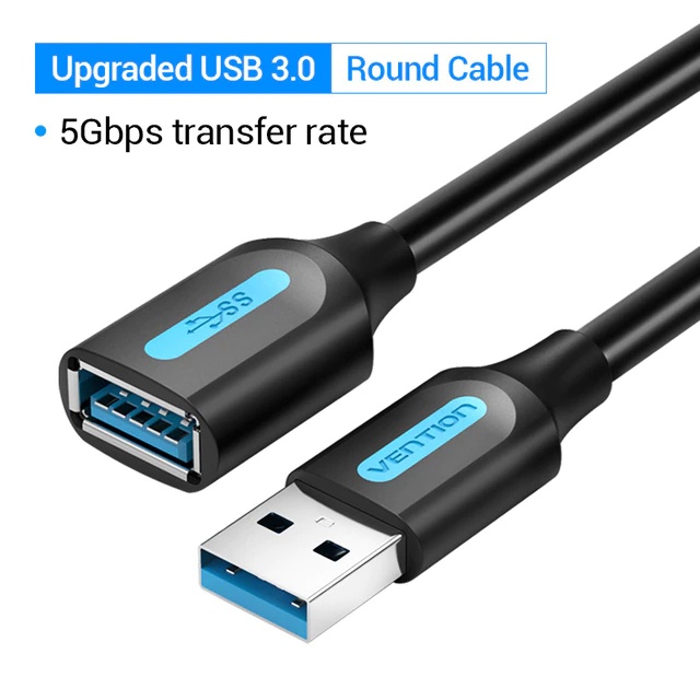Cabo Extensor Extensão Usb 3.0 5gbps Banhado Vention 50cm | Shopee Brasil