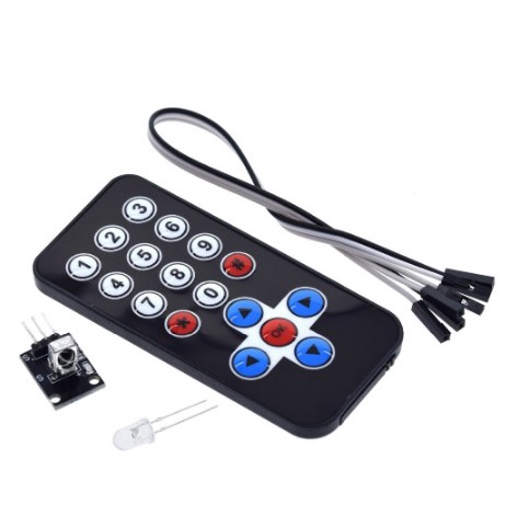 Kit Controle Remoto IR + Módulo Receptor IR + Led Emissor + 3 Cabos para Arduíno | Shopee Brasil