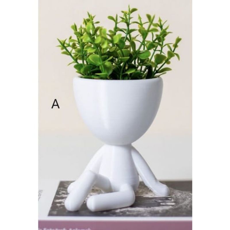 Vaso Decorativo Bob Robert Sentado pensativo Planta Plantinha Suculenta ...