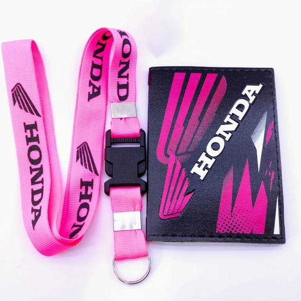 Honda Rosa de Menina Kit Porta Documentos + Cordão Rosa Chaveiro ...