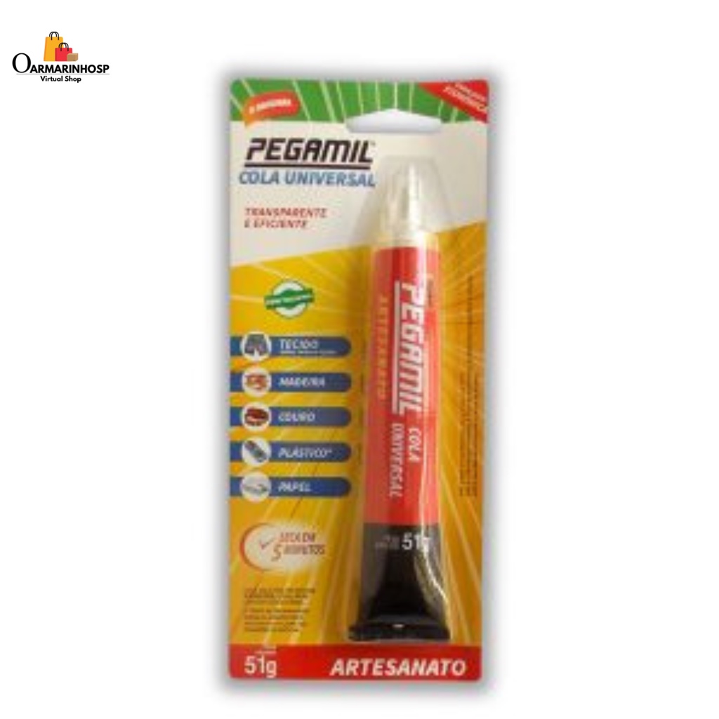 Cola Adesiva Universal Transparente Pegamil 51g Super Cola | Shopee Brasil