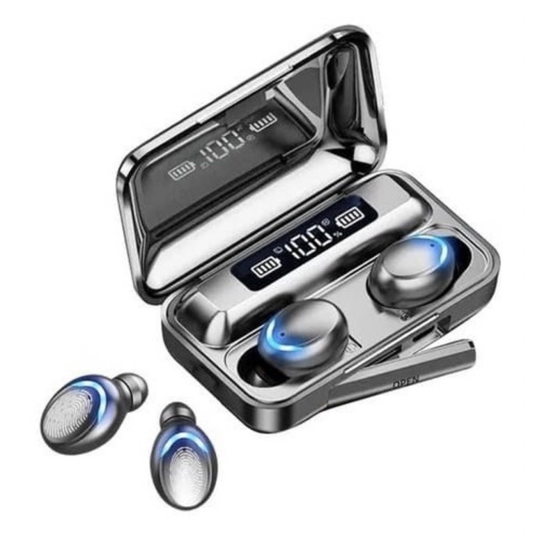 Fone De Ouvido Via Bluetooth Tws F9 5 Display De Led Bateria Digita