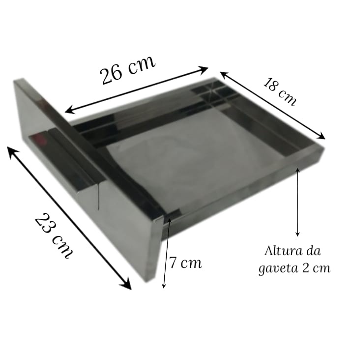 Gaveta de inox para churrasqueira pré moldada 26x18 | Shopee Brasil
