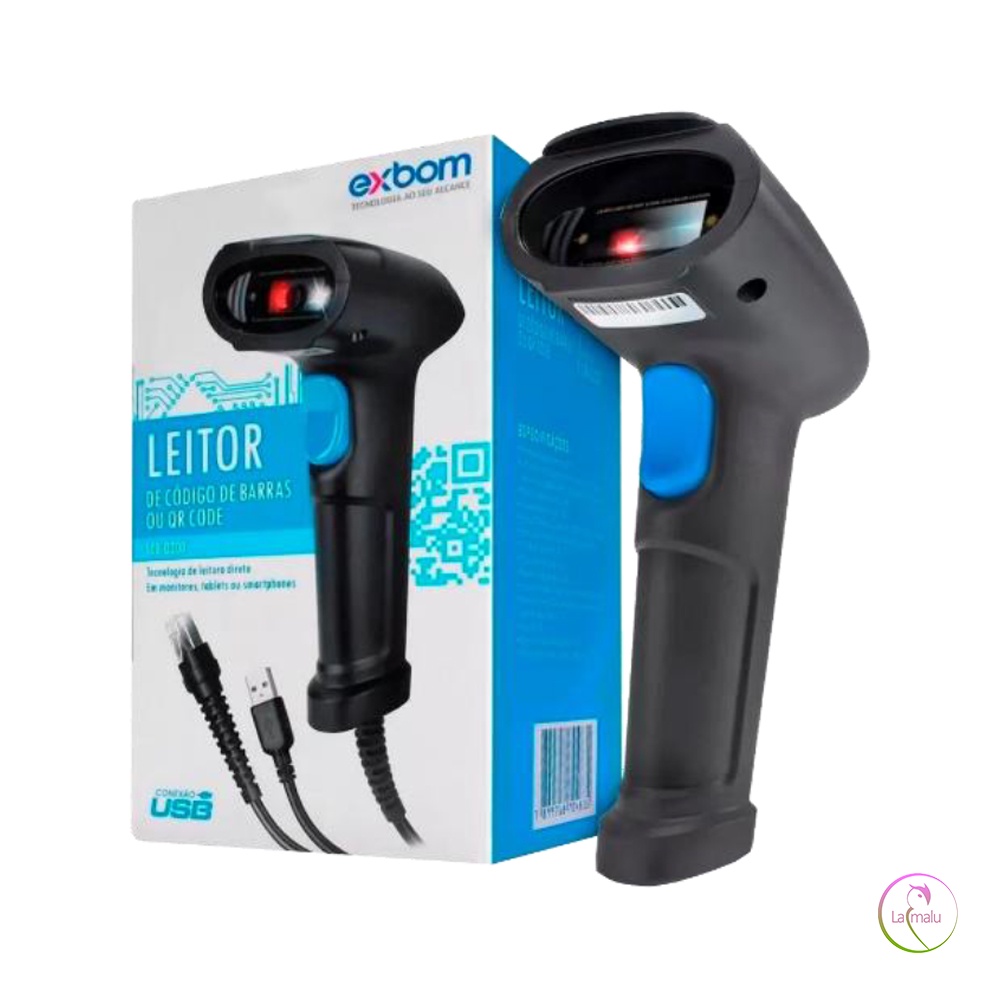 Leitor de QR Code e Código de Barras Com USB EXBOM LCB-Q210 | Shopee Brasil