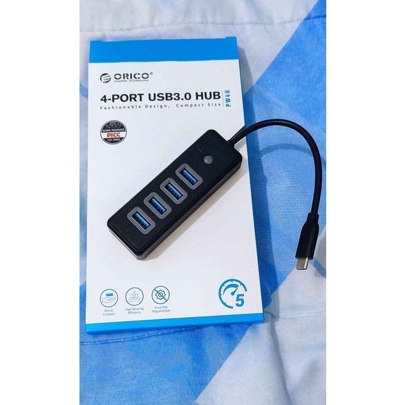 Hub Usb 3.0 Orico 4 Portas Com Saida Tipo C 5 Gbps | Shopee Brasil