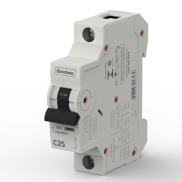 Disjuntor 25A Monopolar/ Unipolar Curva C - Enerbras | Shopee Brasil