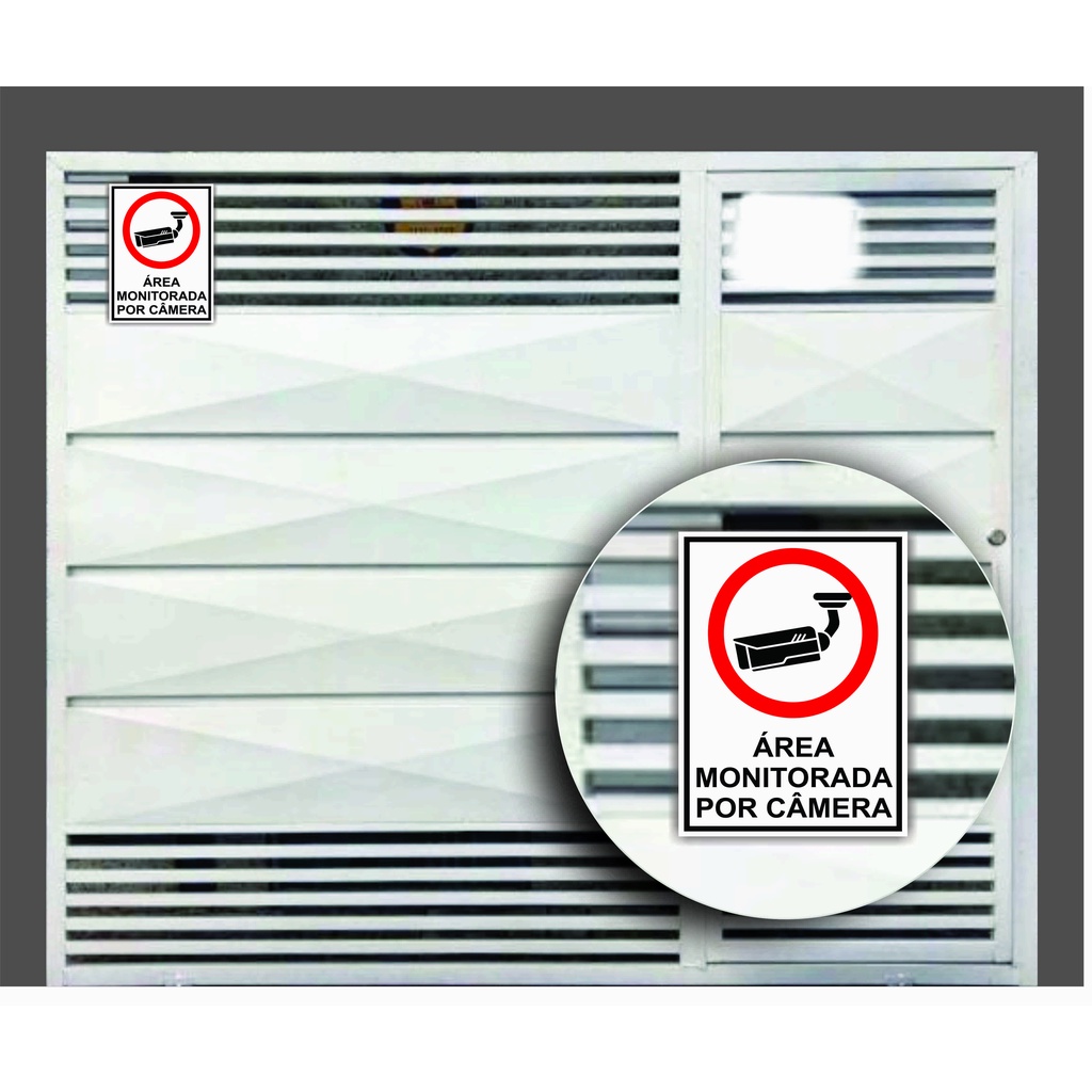 PLACA VOCE ESTA SENDO FILMADO / AREA MONITORADA | Shopee Brasil