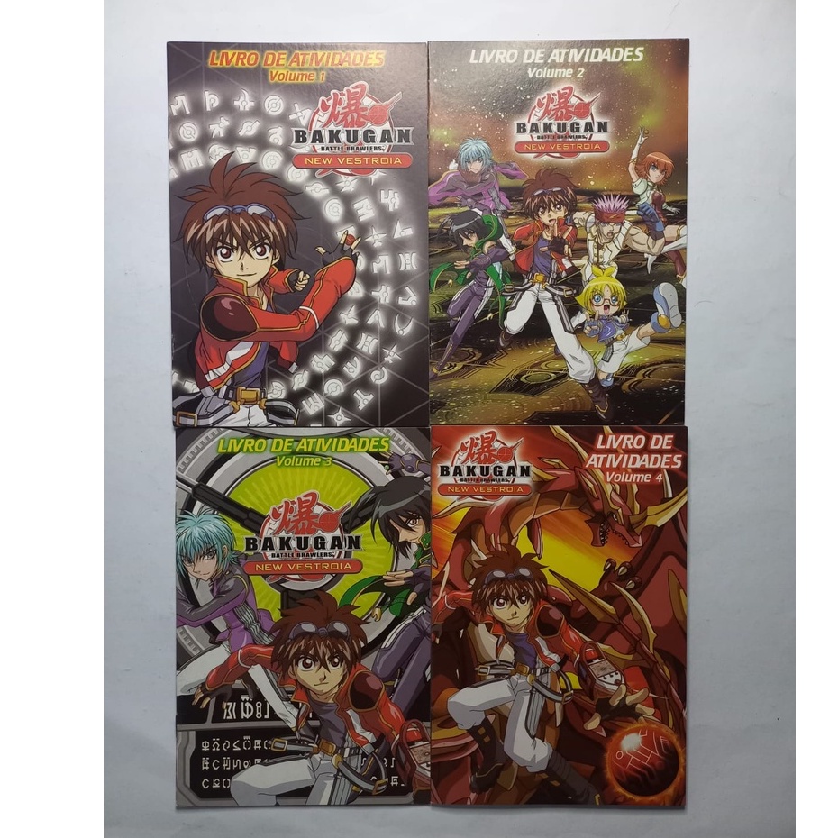 Bakugan Battle Brawlers New Vestroia Livro de Atividades Volumes 1 2 3 ...