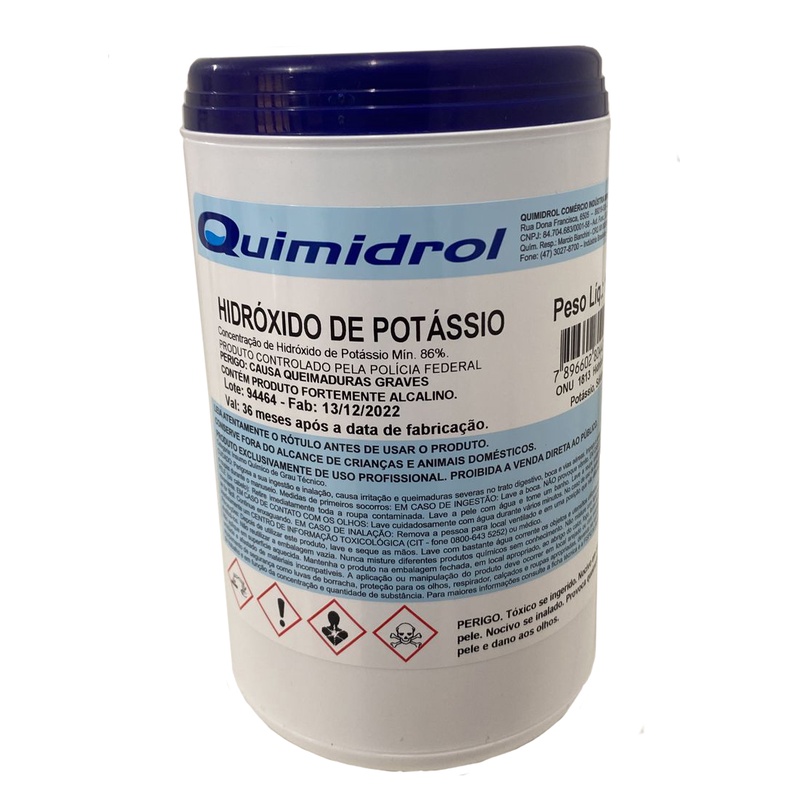 Hidróxido de Potássio - Potassa 1 kg | Shopee Brasil