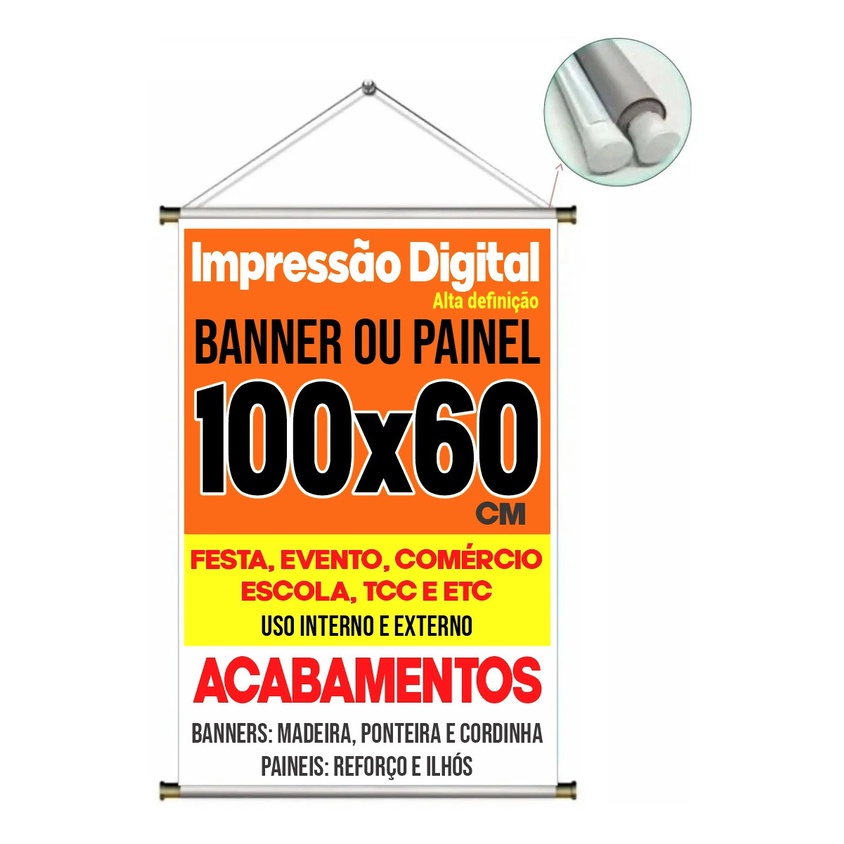 Banner Personalizado 100x60cm | Shopee Brasil
