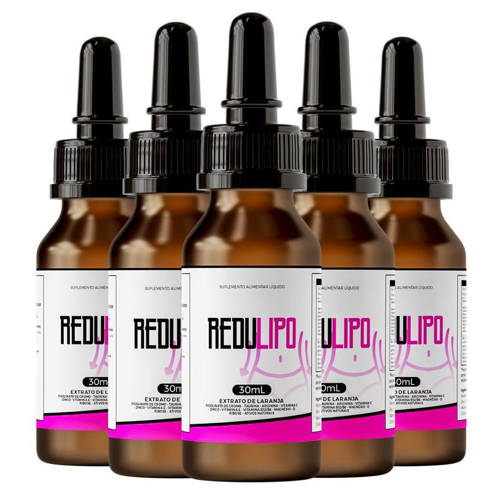 Kit 5x Redu Lipo Suplemento Alimentar Em Gotas 30ml | Shopee Brasil