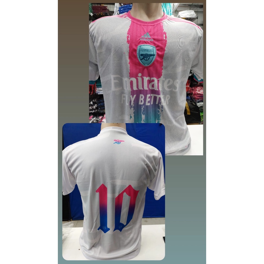 CAMISA ARSENAL BRANCA E ROSA | Shopee Brasil