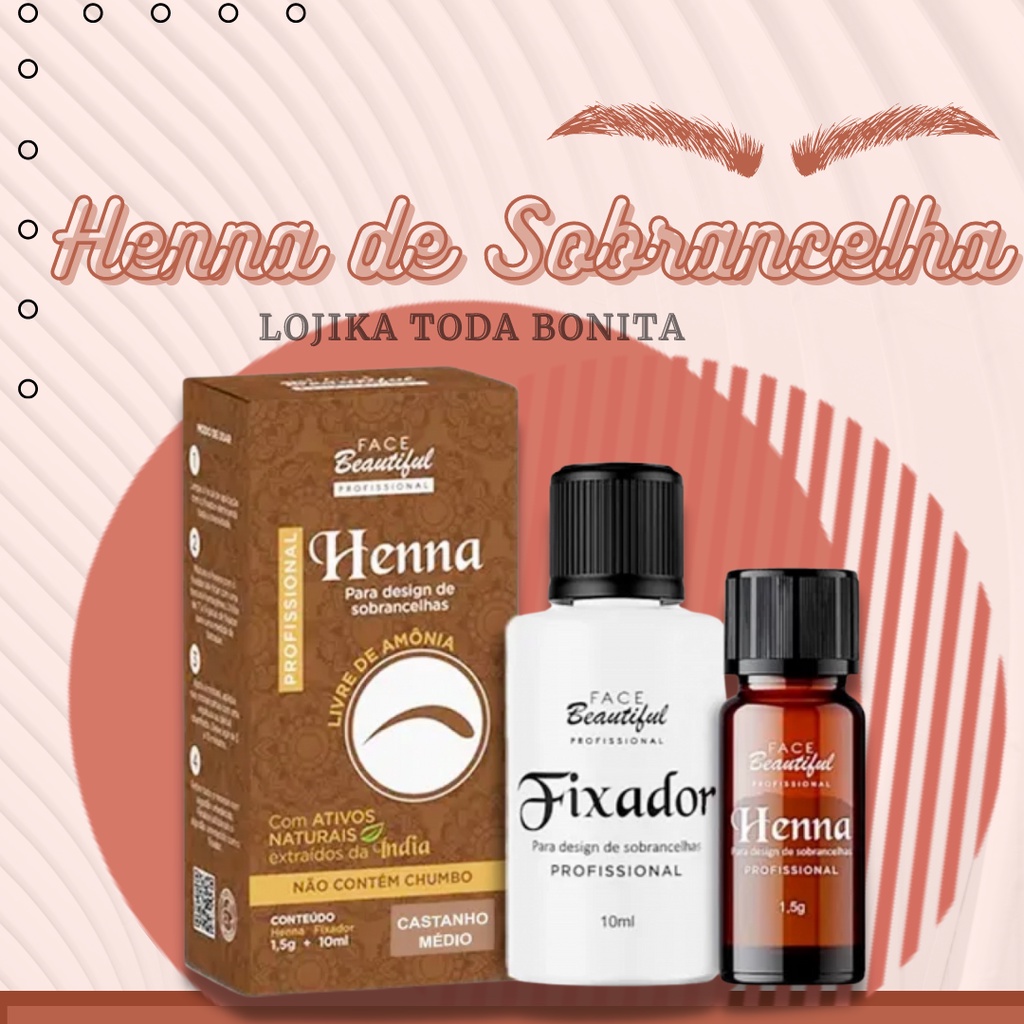 Henna Para Sobrancelhas/Henna+Fixador | Shopee Brasil Henna Para Sobrancelhas/Henna+Fixador | Shopee Brasil