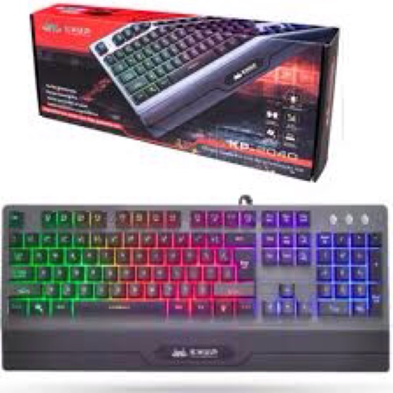 TECLADO GAMER SEMI MECANICO KNUP COM LED RGB | Shopee Brasil