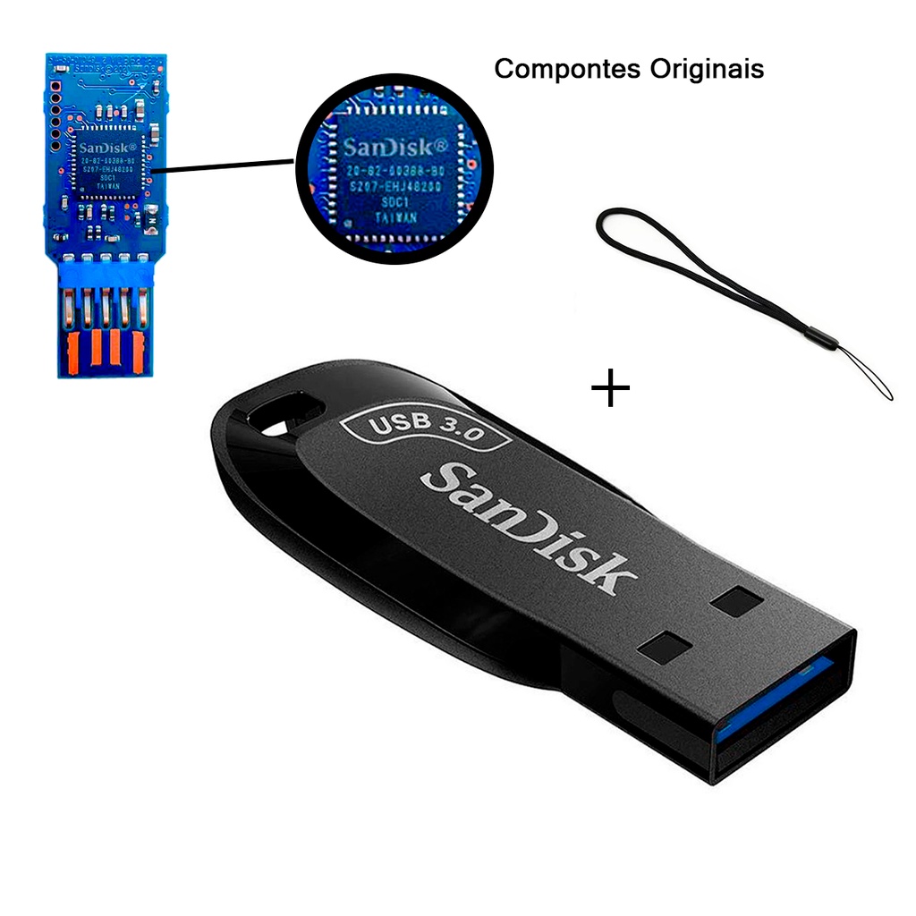 Pen drive Sandisk 32GB 64GB 128GB 3.0 Ultra Shift 100mb/s Usb 3.0 ...