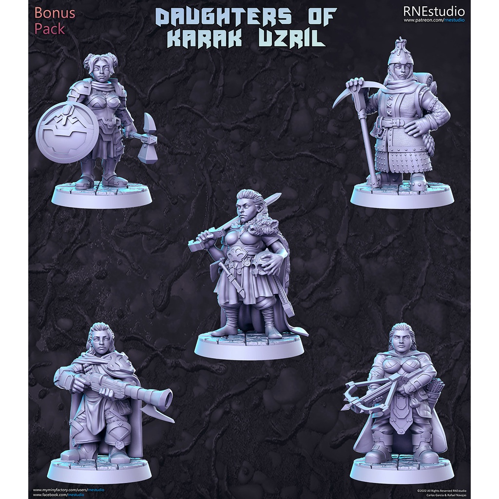 Miniaturas Rpg RN Estudio Anãs Heroínas Daughters of Karak Uzril ...