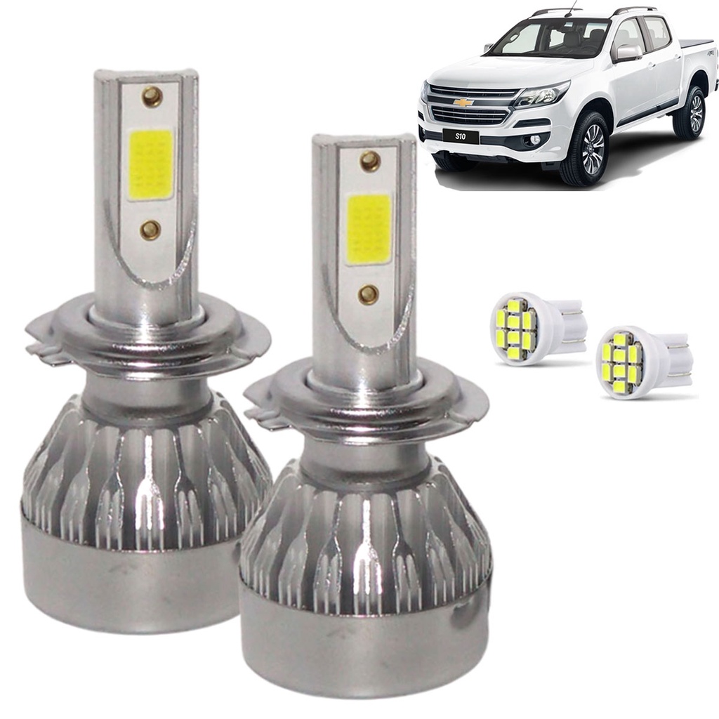 Kit Lampada Super Led S10 2018 2019 2020 2021 Farol Baixo H7 20000 ...