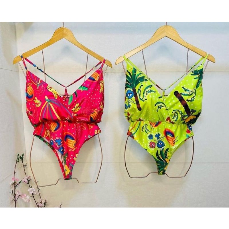 Body maio farm estampado luxo | Shopee Brasil