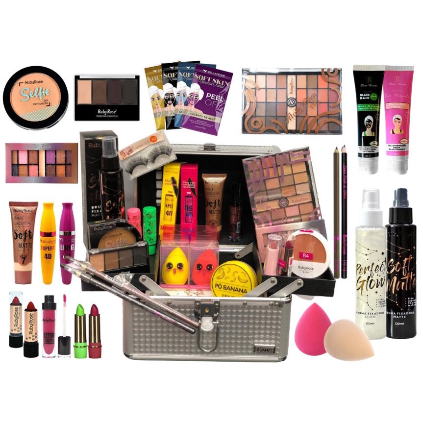Kit De Maquiagem Completa Profissional (leia a descrição) | Shopee Brasil