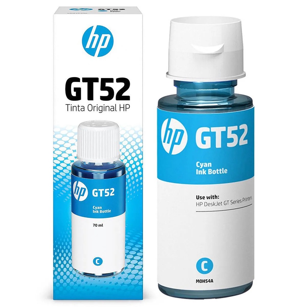 Garrafa de Tinta HP GT52 Ciano Original M0H54AL 2434 Azul | Shopee Brasil