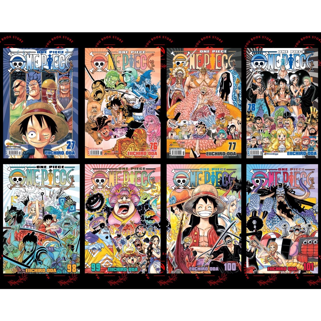 Mangá One Piece vol. 27, vol. 76 ao vol.78 e vol. 98 ao vol. 100 (Novo ... Mangá One Piece vol. 27, vol. 76 ao vol.78 e vol. 98 ao vol. 100 (Novo ...