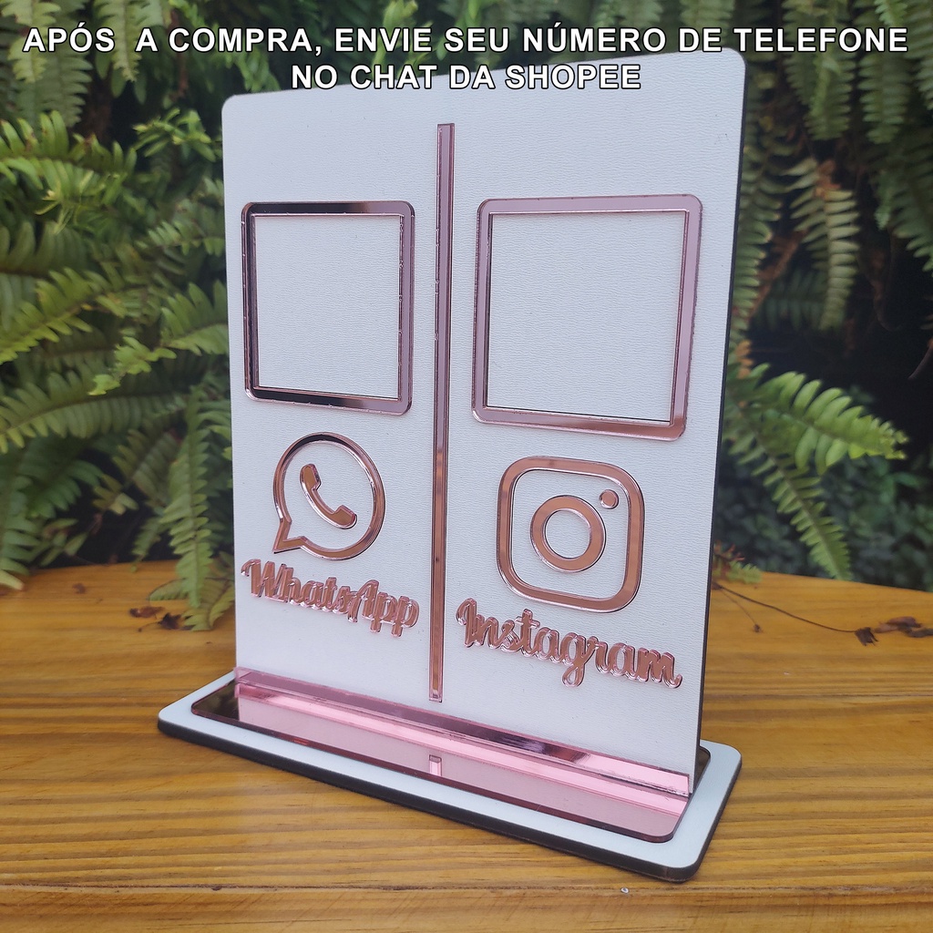 Display / Placa de QR Code Personalizado em MDF Branco ( Leia a ...