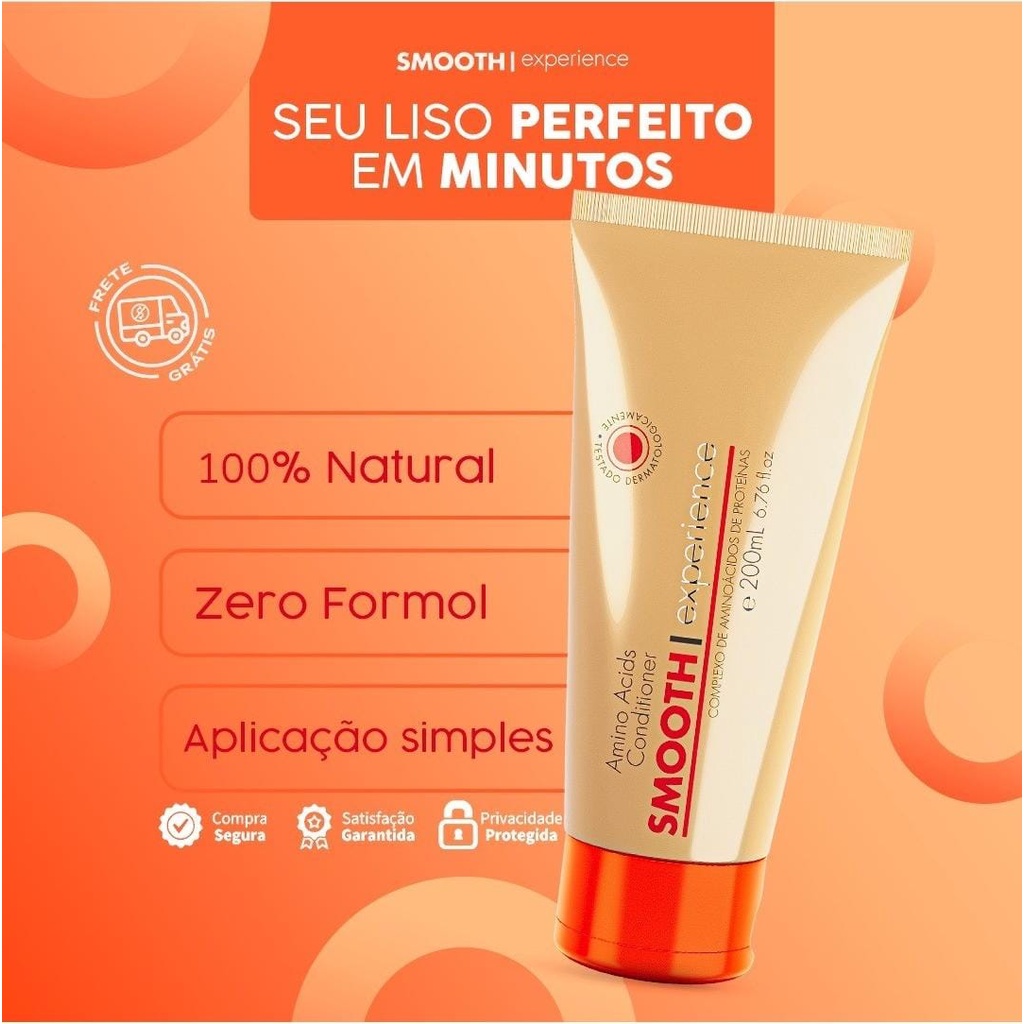 Smooth Experience Progressiva de Chuveiro Sem Formol 200ml | Shopee Brasil