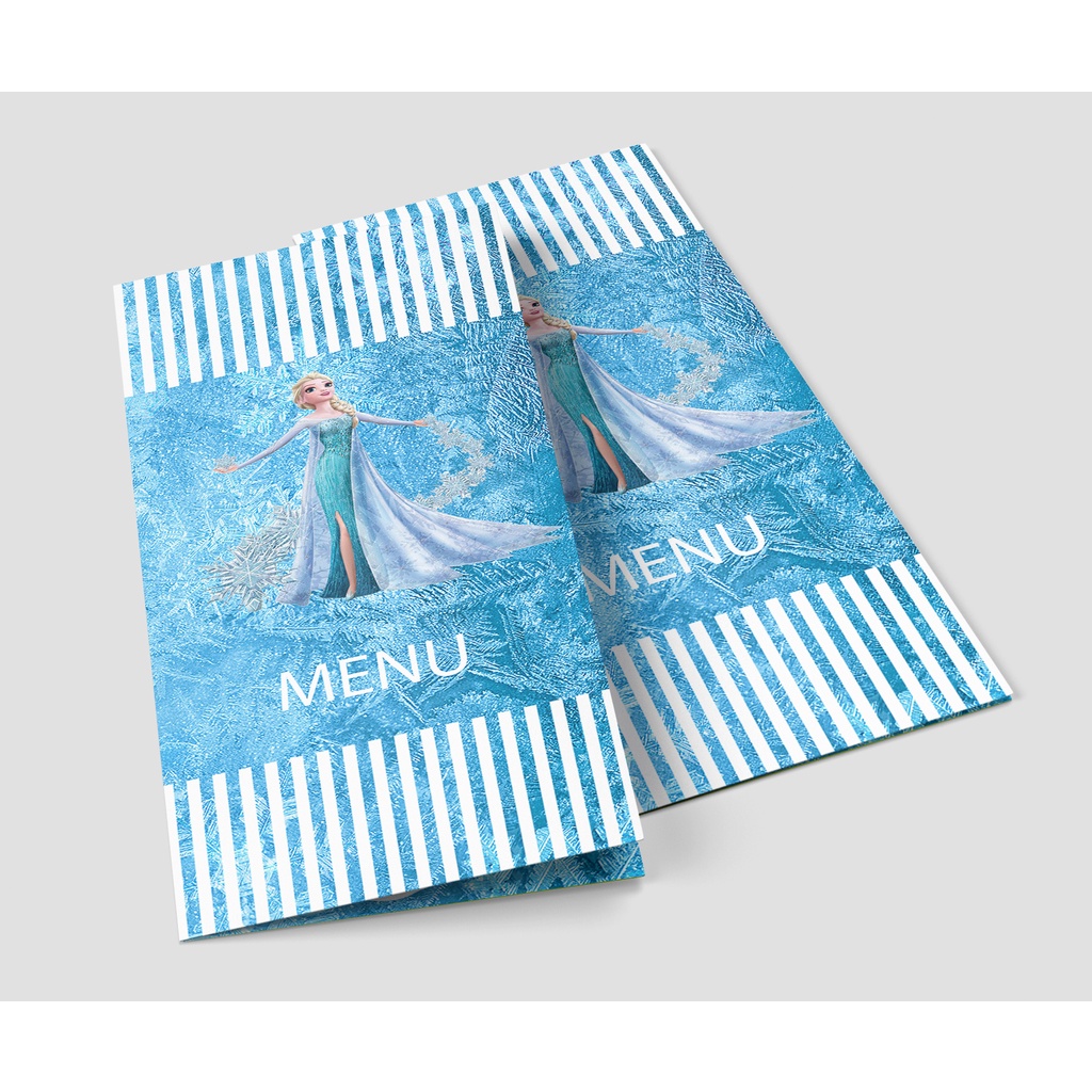 Menu Cardápio Aniversário Personalizado Infantil Tema Frozen | Shopee ...