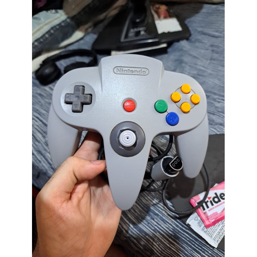 Controle Nintendo 64 Cinza Original Excelente - N64 Joystick | Shopee ...