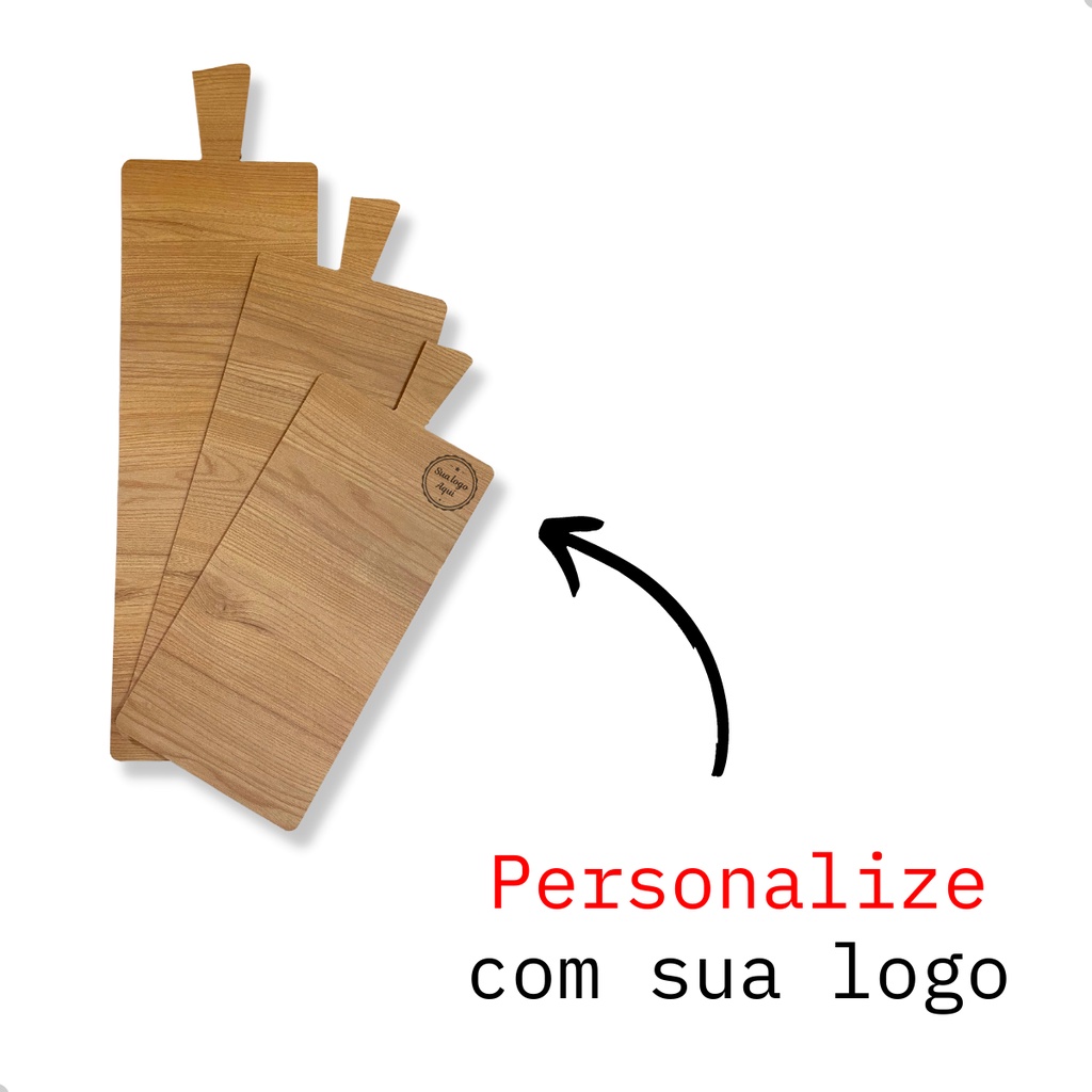 Tábua Para Frios Com Logo Marca Personalizada Madeira Revestida ...