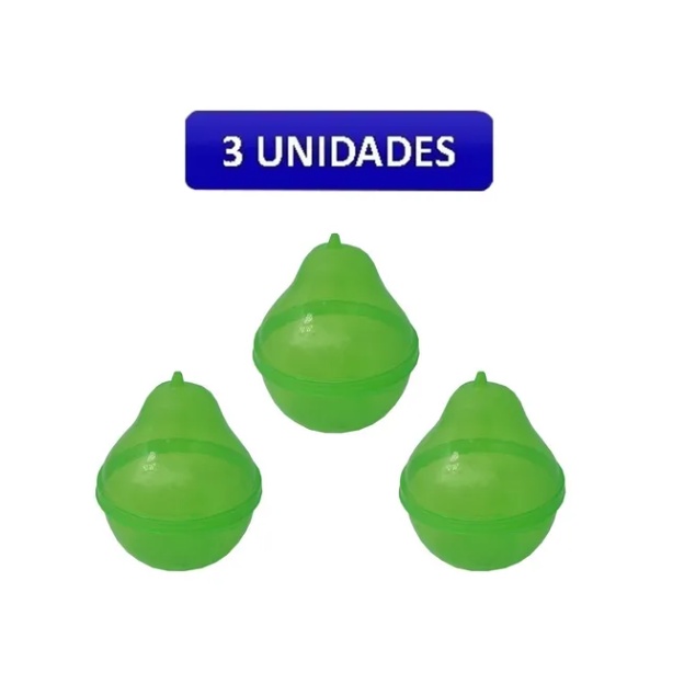 Kit Com 3 Potes Formato De Pera | Shopee Brasil
