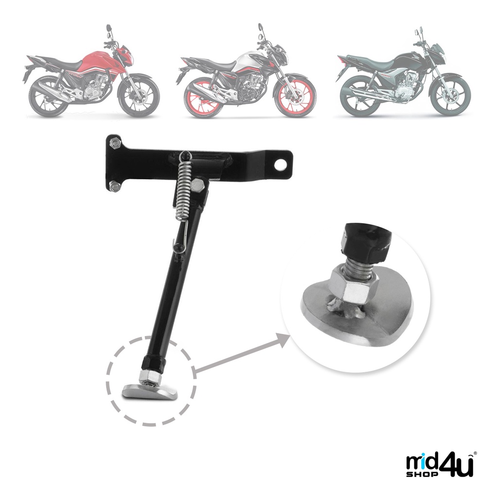 Descanso Lateral Titan Moto Pé de apoio Cavalete Lateral Universal Pro ...