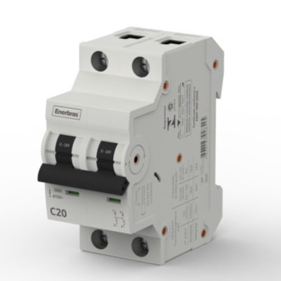 Disjuntor Enerbras Curva C Termomagnéticos Bipolar Bifásico | Shopee Brasil