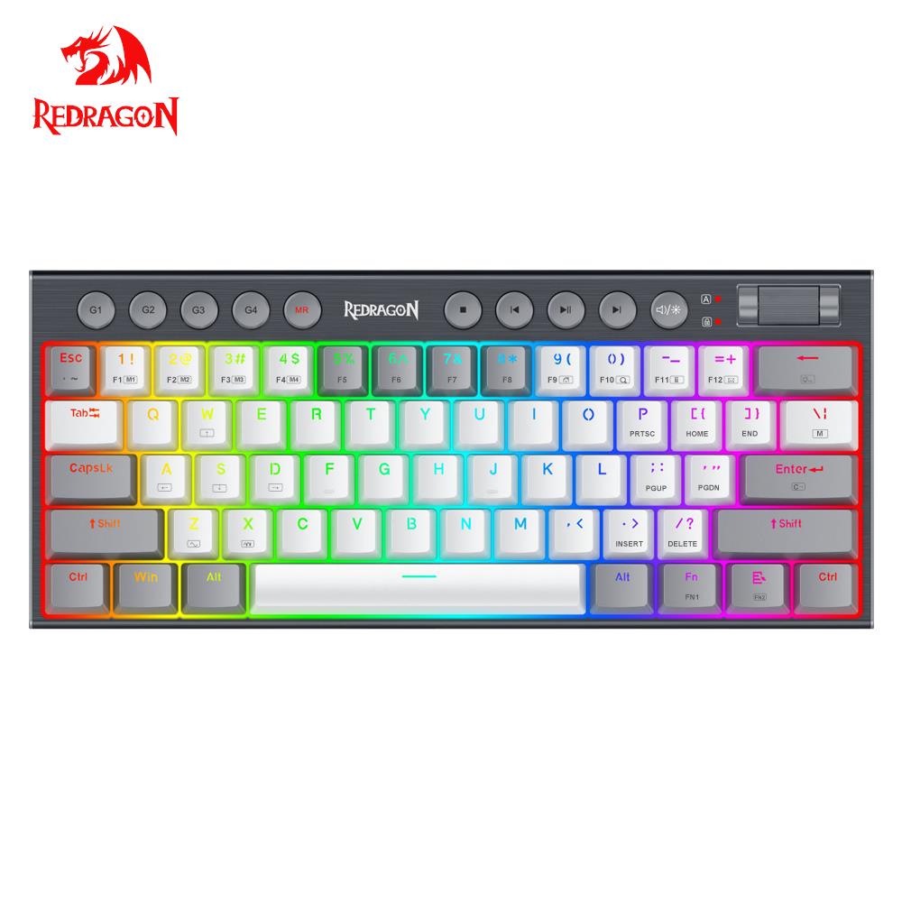 REDRAGON Soraka K647 RGB USB Mini Slim Ultra-Thin Projetado Teclado Mecânico Com Fio Interruptor ...