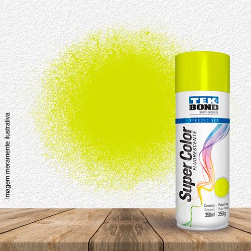 Tinta Spray Super Color Amarelo Fluorescente para Uso Geral com 350ml ... Tinta Spray Super Color Amarelo Fluorescente para Uso Geral com 350ml ...
