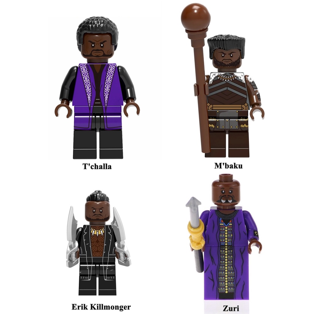 Pantera Negra Escolha Minifigura de Lego Jaguar Dourado Zuri Marvel ...