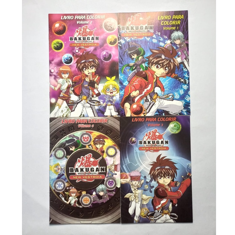 Bakugan Battle Brawlers New Vestroia Livro Para Colorir Volumes 1 2 3 4 ...