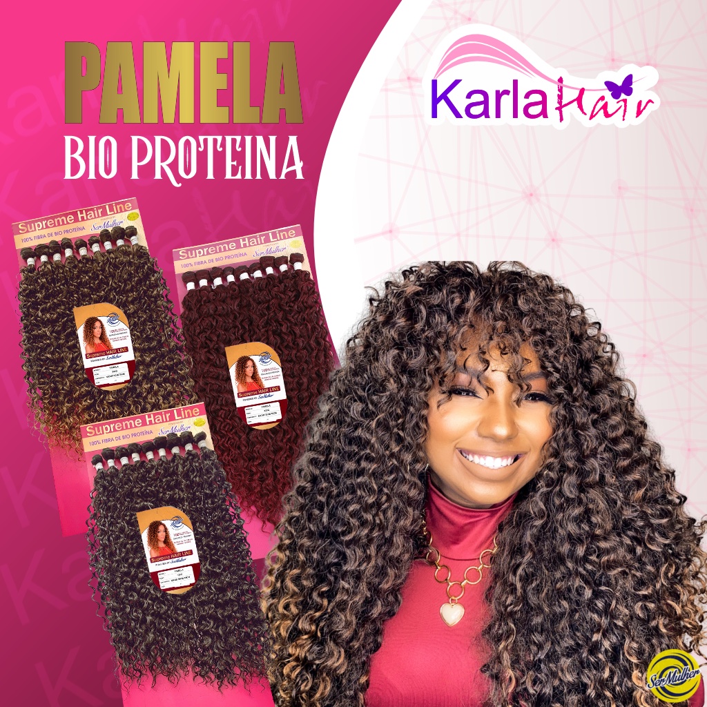 Cabelo bio proteína PAMELA bio fibra bio orgânico ser mulher cacheados ...