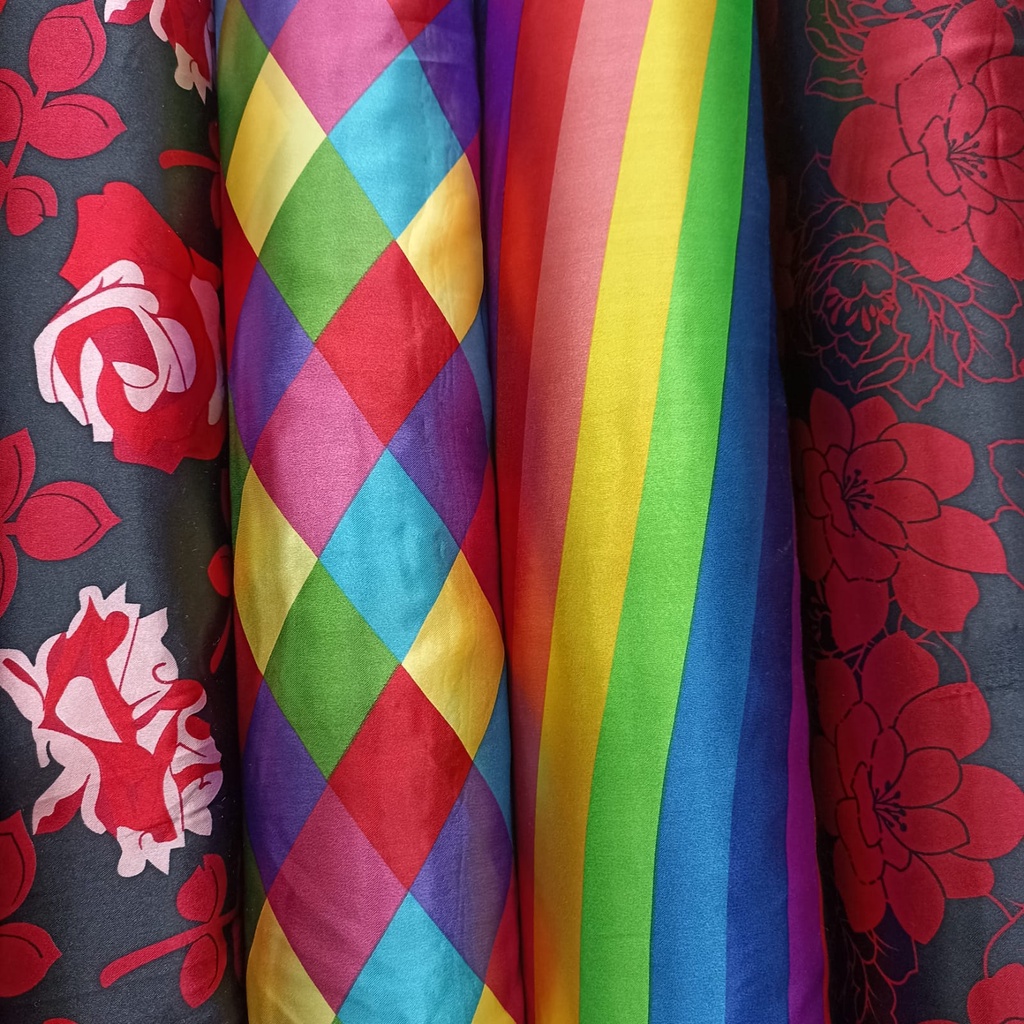 Tecido Cetim Estampado; 0,50cm x 1,47mt Largura | Shopee Brasil