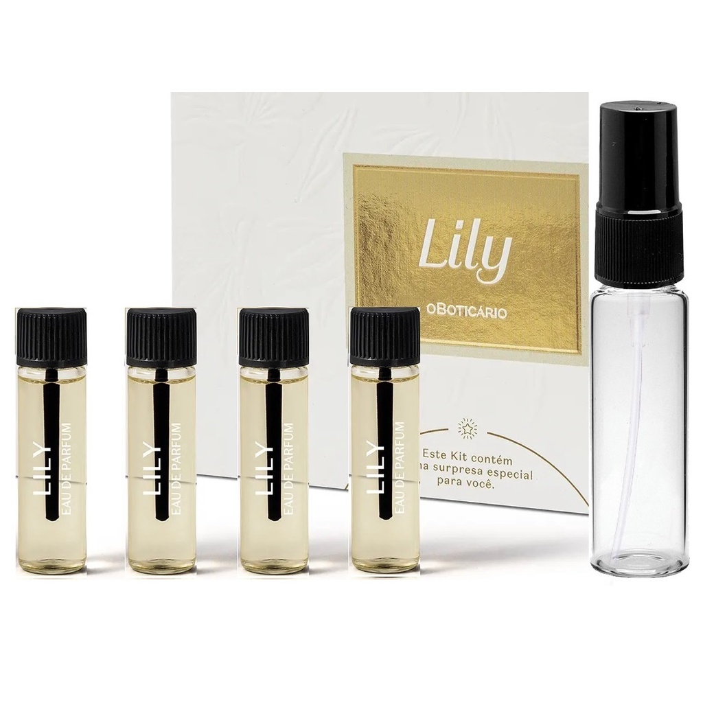Kit 4 Mini Lily Eau de Parfum O Boticário com Frasco Burificador ...