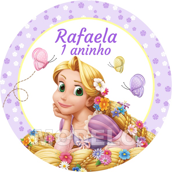 15 Adesivos Rapunzel Enrolados - Latinha - Tubete - Caixa Acrílica ...