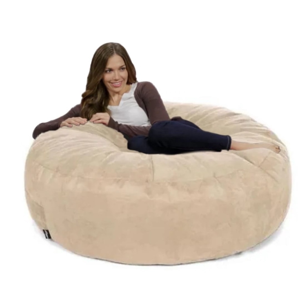 Puff Redondo Gigante de Chão Para Deitar e Sentar 1.20x70 Sem ...