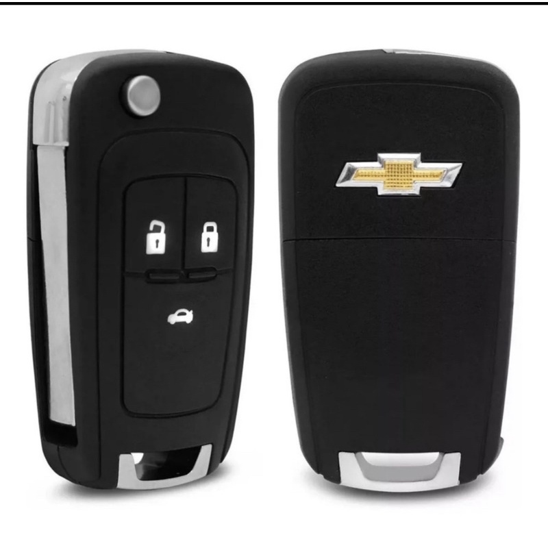 Chave Canivete Chevrolet carcaça com lamina e logo marca 2,3 e 5 Botões ...